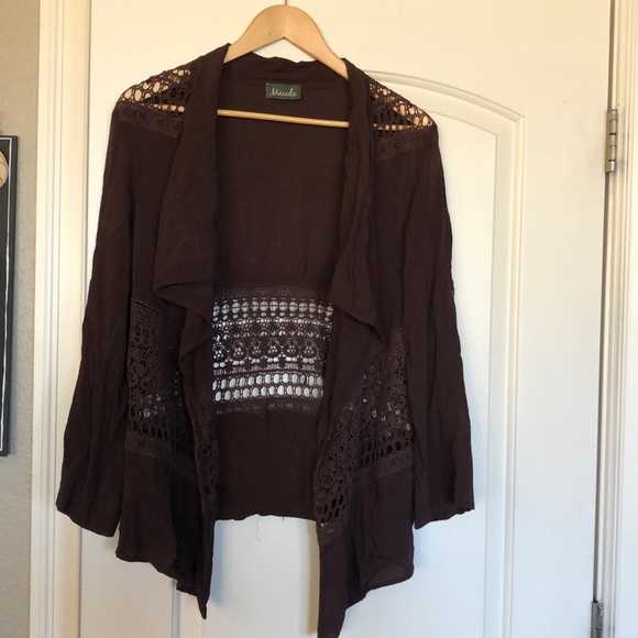 Maude | Jackets & Coats | Maude Overtop Dark Brown | Poshmark